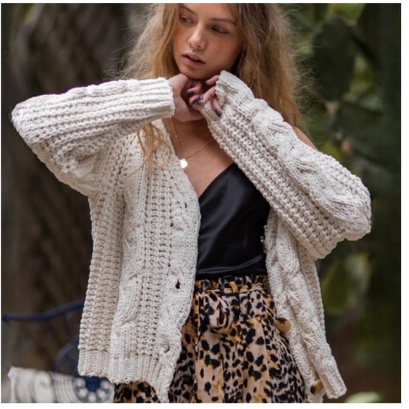 Private Label | Sweaters | Last New Cicada Chunky Knit Cardigan Sweater ...